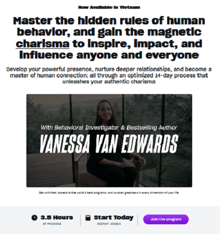 MindValley – Magnetic Charisma – Vanessa Van Edwards - Monk Course