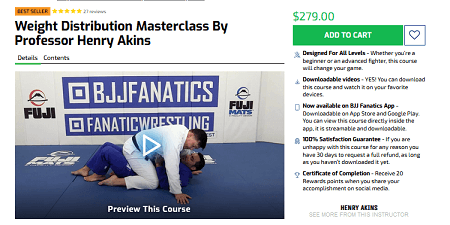 BJJ Fanatics – Weight Distribution Masterclass by Professor Henry Akins ...