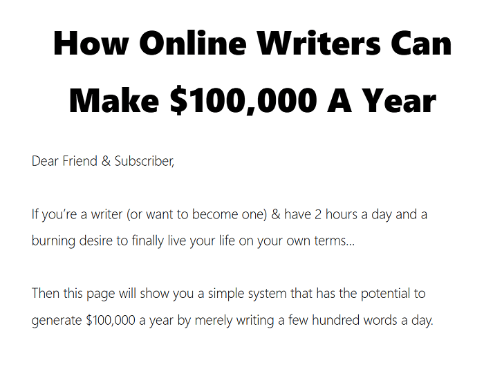 Matt Giaro – The 100k Online Writing System Download - Monk Course